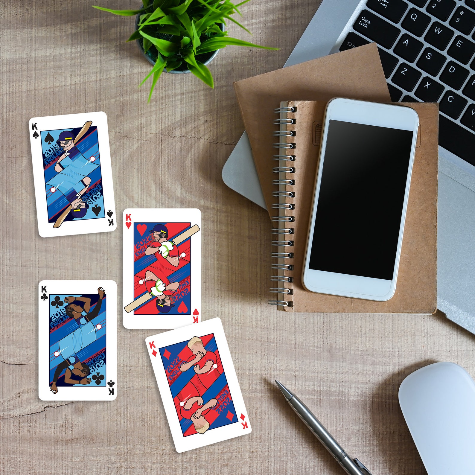 The Kings of White Ball Cricket - 4 X King Playing Cards - England ...