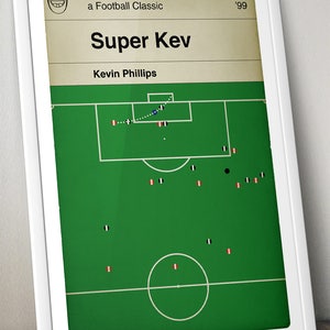 Football Print - Classic Book Cover Poster - Kevin Phillips Lob Goal ...