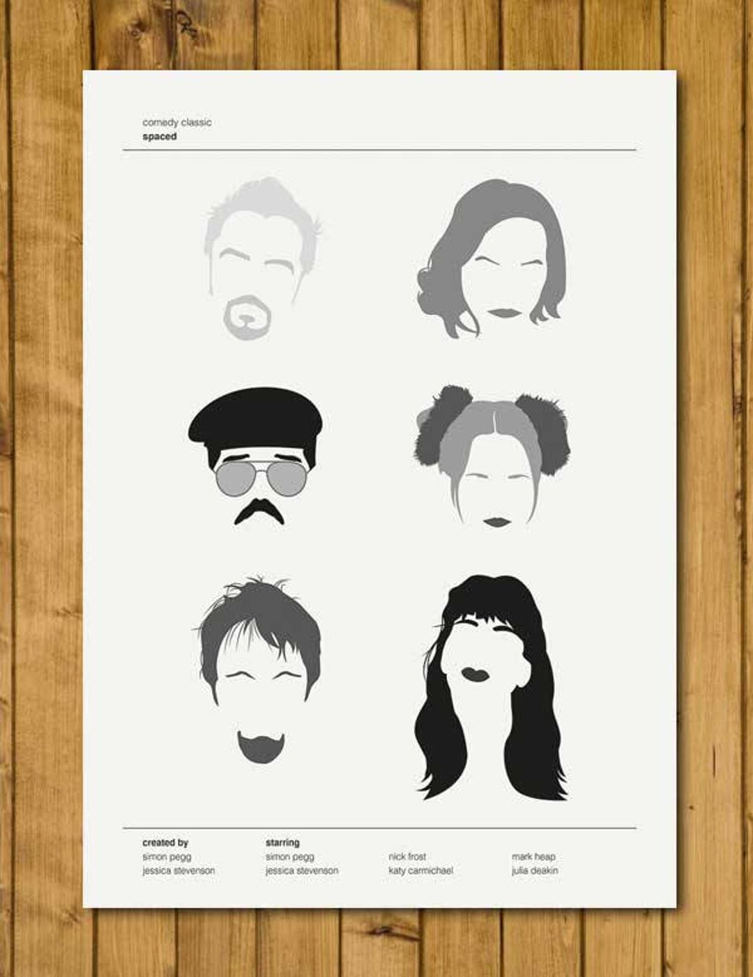Comedy Classic Poster - Spaced - TV Series Wall Decor - Minimal Art ...