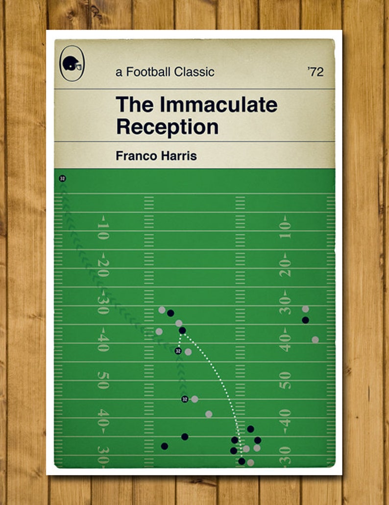 The Immaculate Reception Franco Harris touchdown for | Etsy
