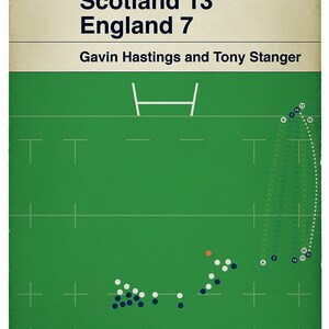 Rugby Print - Scotland 13 England 7 - Tony Stanger Try - Five Nations ...