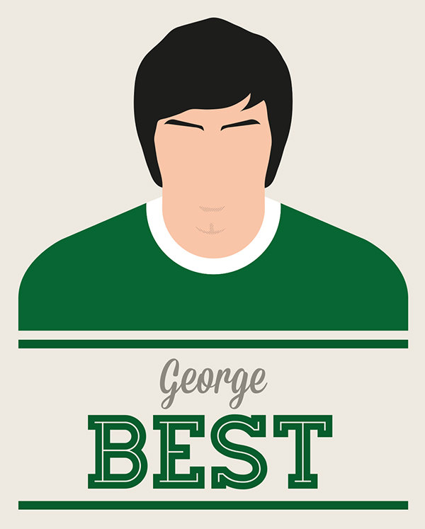 Football Print George Best Illustration in Northern Ireland - Etsy
