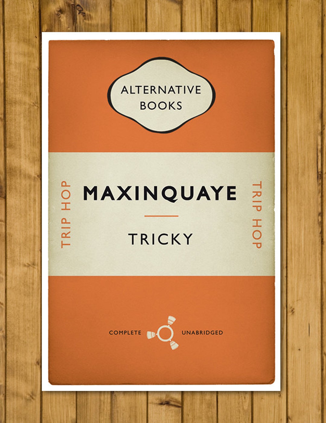 Trip Hop Print - Tricky - Maxinquaye - Alternative Book Cover Poster (various Sizes) - Etsy UK