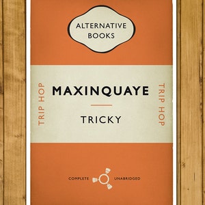 Trip Hop Print - Tricky - Maxinquaye - Alternative Book Cover Poster ...