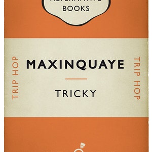 Trip Hop Print - Tricky - Maxinquaye - Alternative Book Cover Poster ...