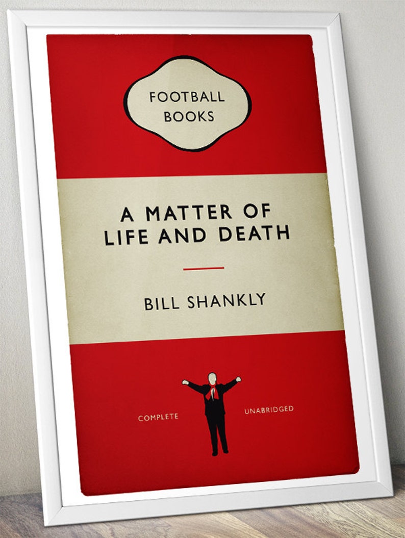 Football Print Classic Book Cover Poster Illustration of | Etsy