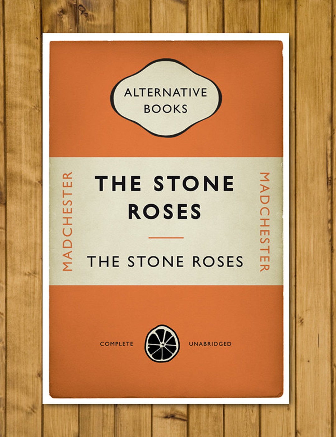 Book Cover Poster - the Stone Roses - Madchester - Alternative Book ...