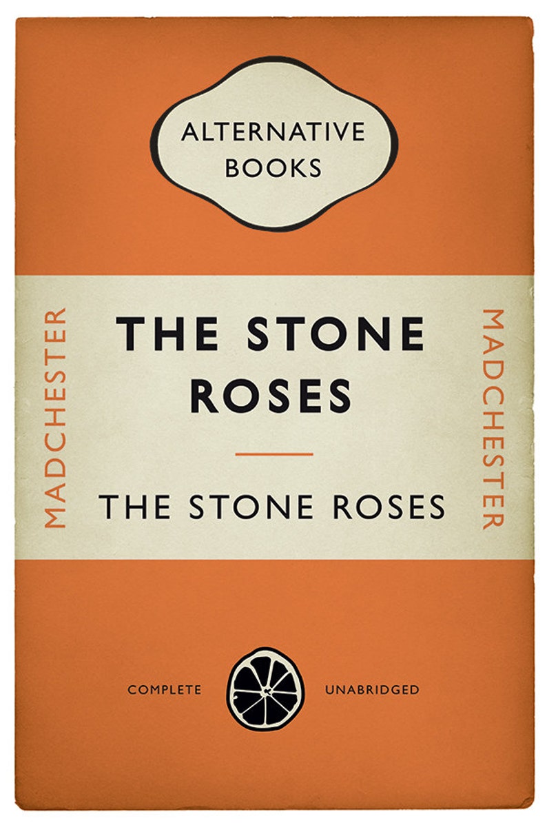 Book Cover Poster - the Stone Roses - Madchester - Alternative Book ...