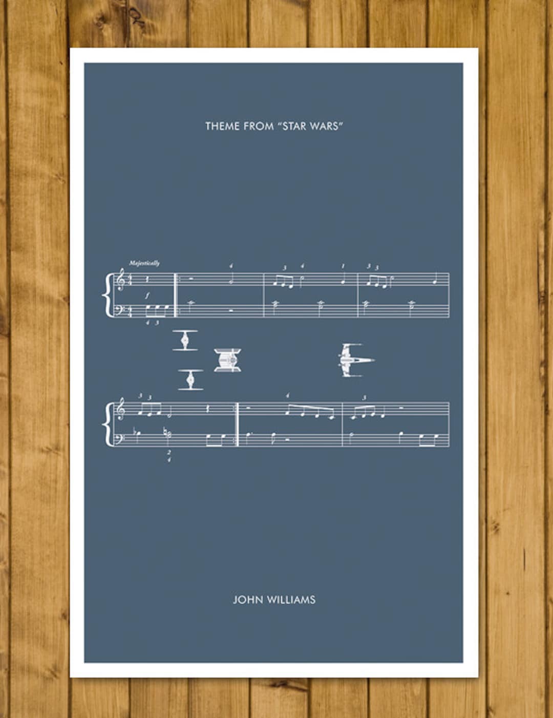 Star Wars Sheet Music Movie Classics Poster Theme From Star Wars by ...