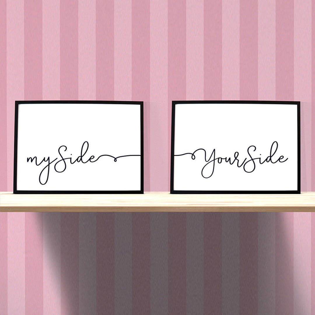 My Side, Your Side Posters - Print at Home - Bedroom Art - Instant ...