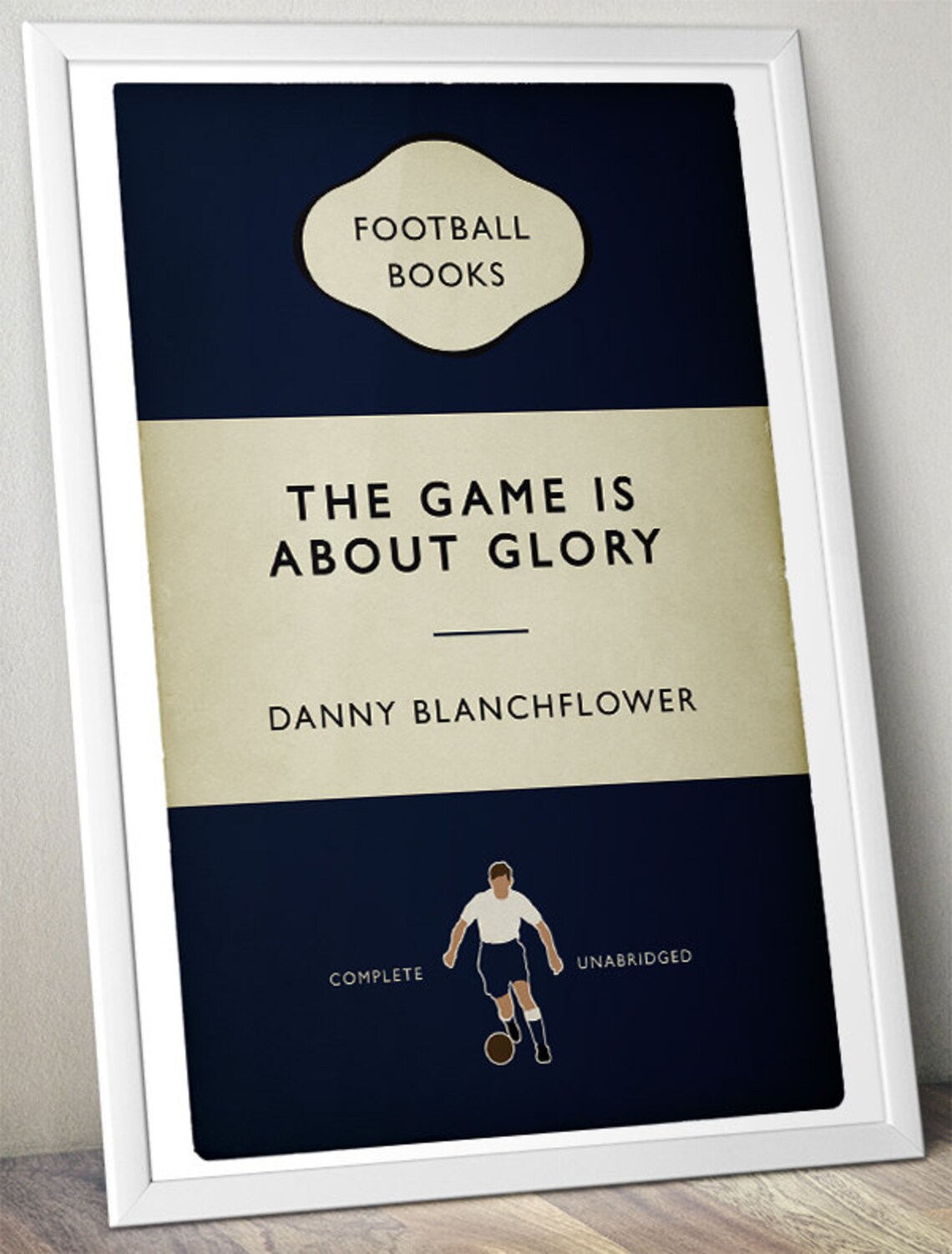 Football Print Classic Book Cover Poster Illustration of - Etsy