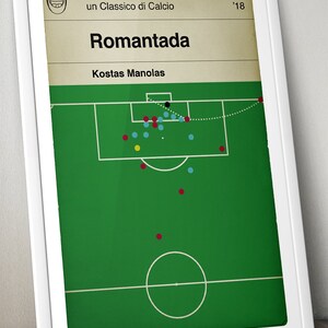 Roma Goal V Barcelona Kostas Manolas Romantada Roma 3 - Etsy