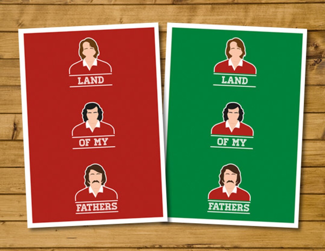 Rugby Poster Wales Rugby Legends Land of My Fathers JPR - Etsy