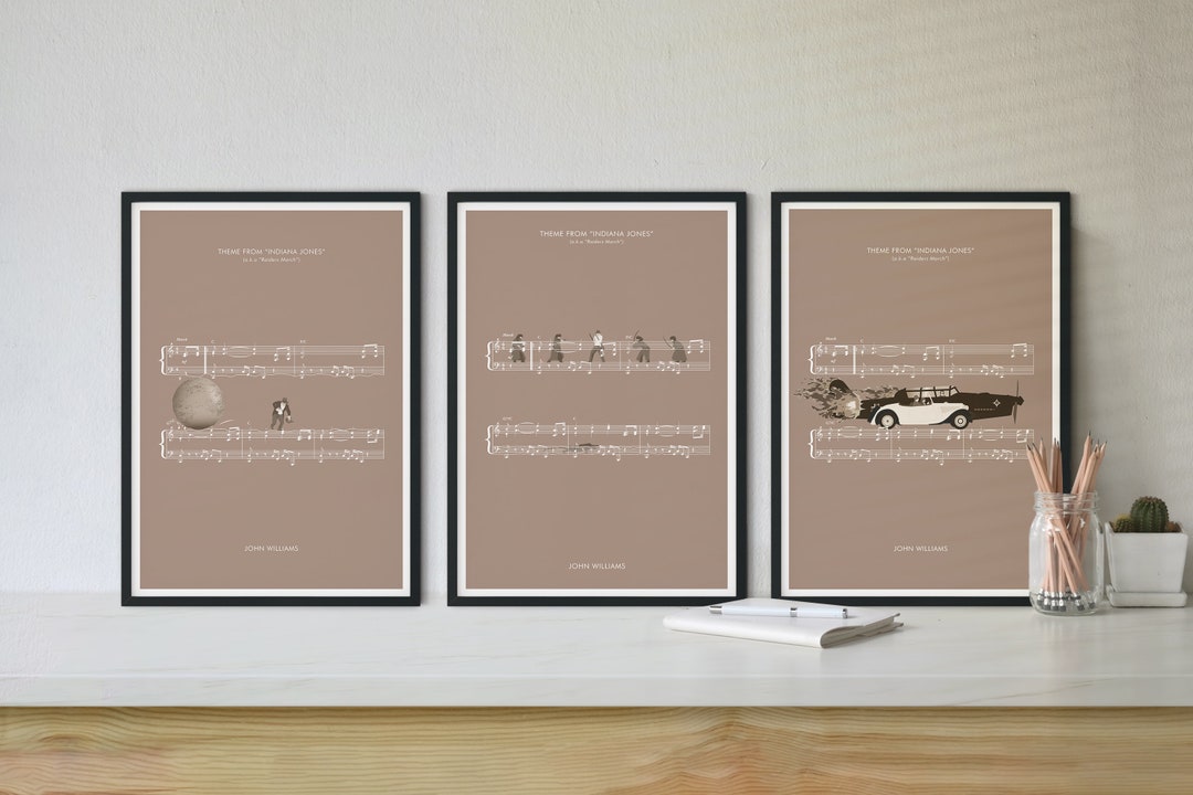 Indiana Jones - Original Trilogy - Set of 3 Posters - Theme From ...