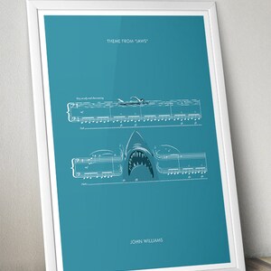 Main Theme From Jaws by John Williams Movie Classics Poster Soundtrack ...