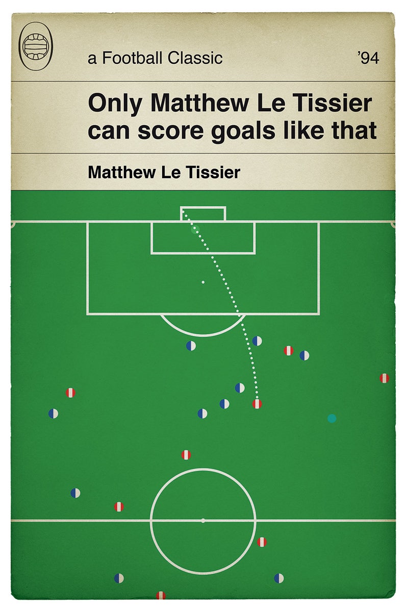 Matthew Le Tissier Southampton Goals Print Set: Football Book Cover Art ...