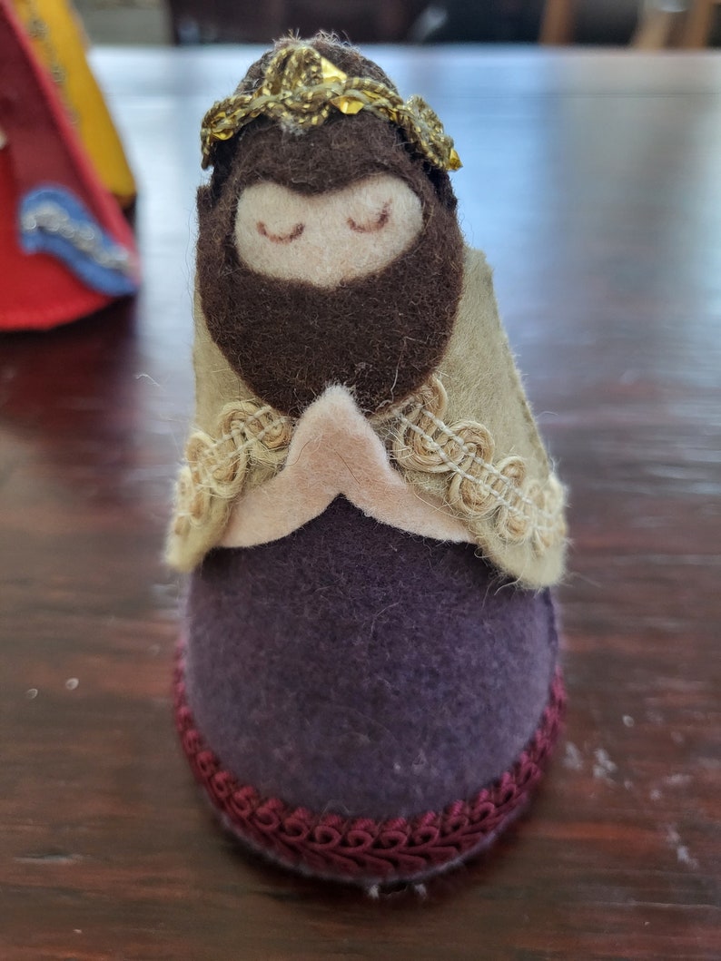 Nativity of Wool Felt Hand Made 8 Items Mary Jesus Joseph - Etsy