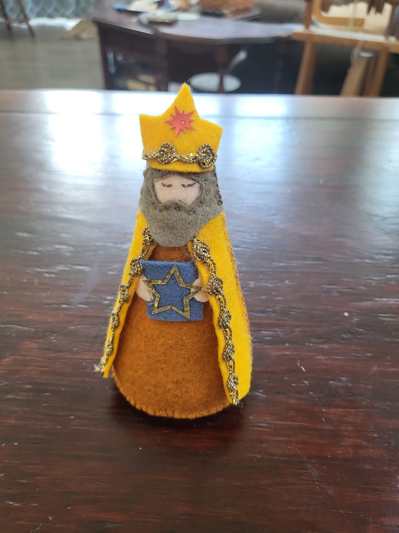 Nativity of Wool Felt Hand Made 8 Items Mary Jesus Joseph - Etsy