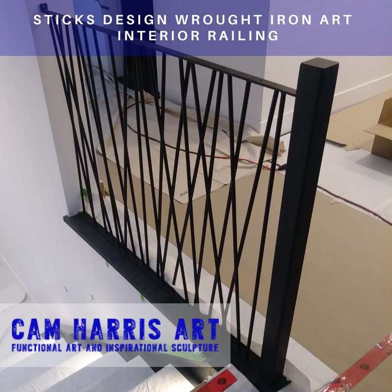 Wrought Iron Railing Sticks Design Metal Stair Railing - Etsy