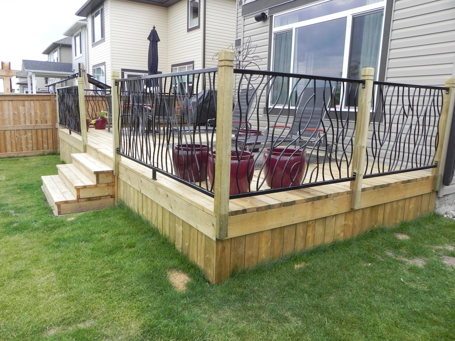 Deck Railing Custom Railing Metal Deck Railing Wrought Iron Railing in ...