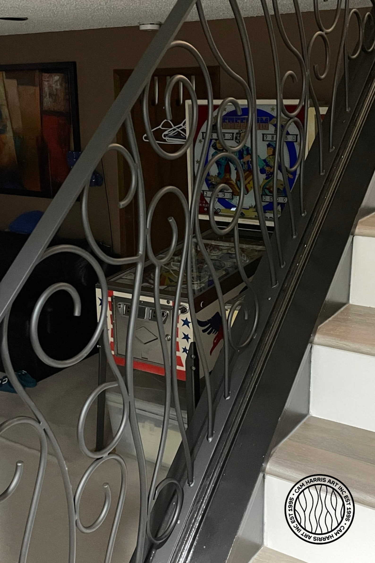 Whimsical Design Wrought Iron Railing | Metal Stair Railing | Custom ...