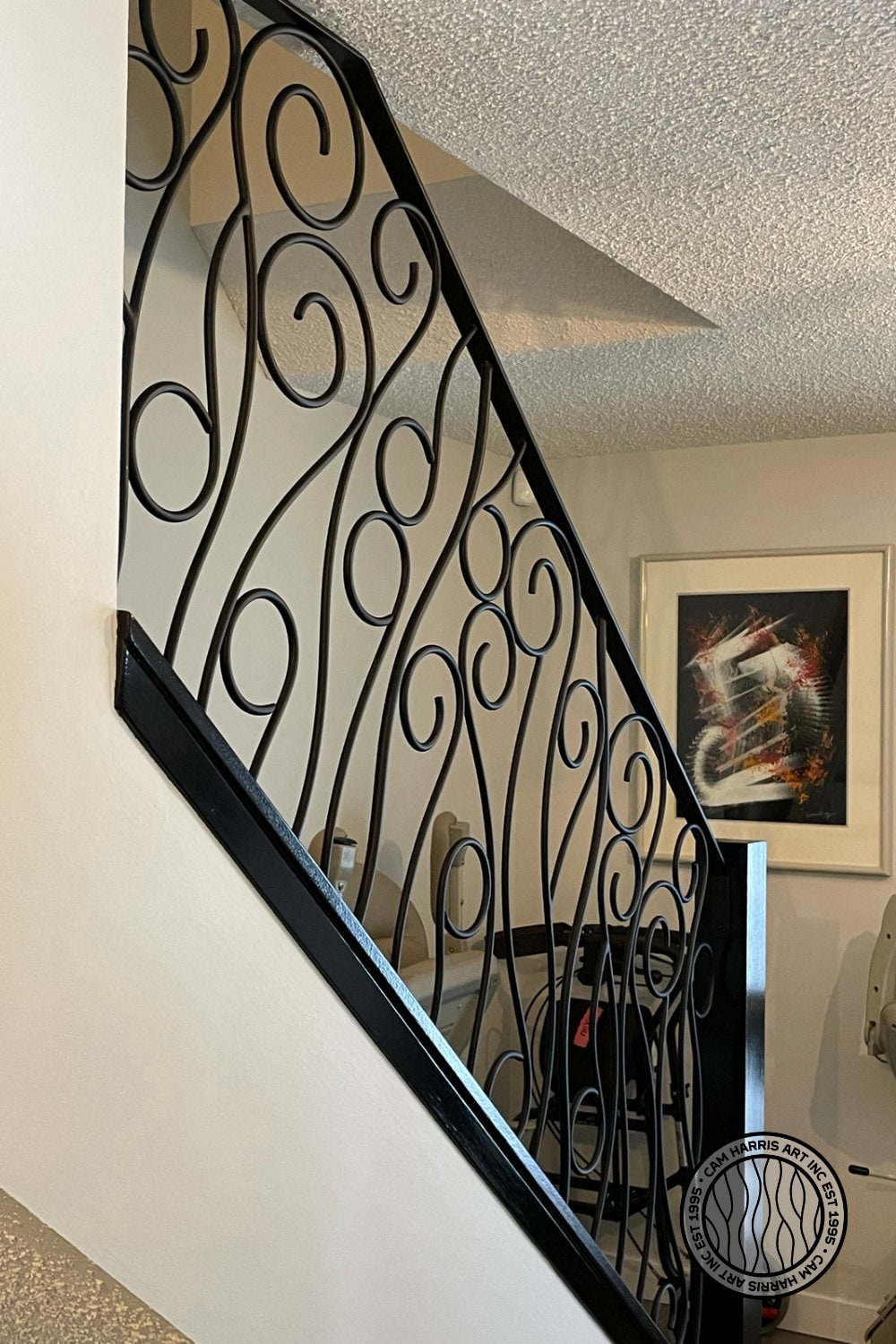 Whimsical Design Wrought Iron Railing | Metal Stair Railing | Custom ...
