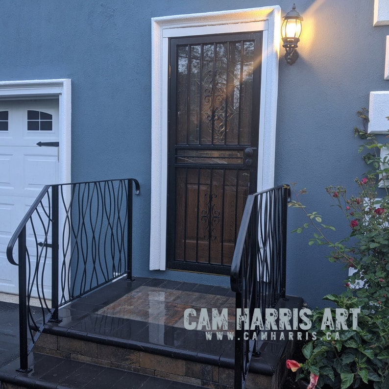 Wrought Iron Railing Entwined Design Metal Stair Railing - Etsy