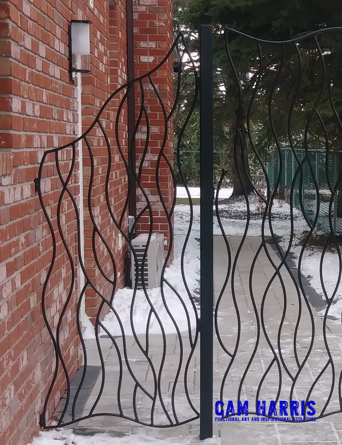 Wrought Iron Gate and Fence BENT Design | Iron Gate | Steel Gate and ...