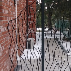 Wrought Iron Gate and Fence BENT Design | Iron Gate | Steel Gate and ...