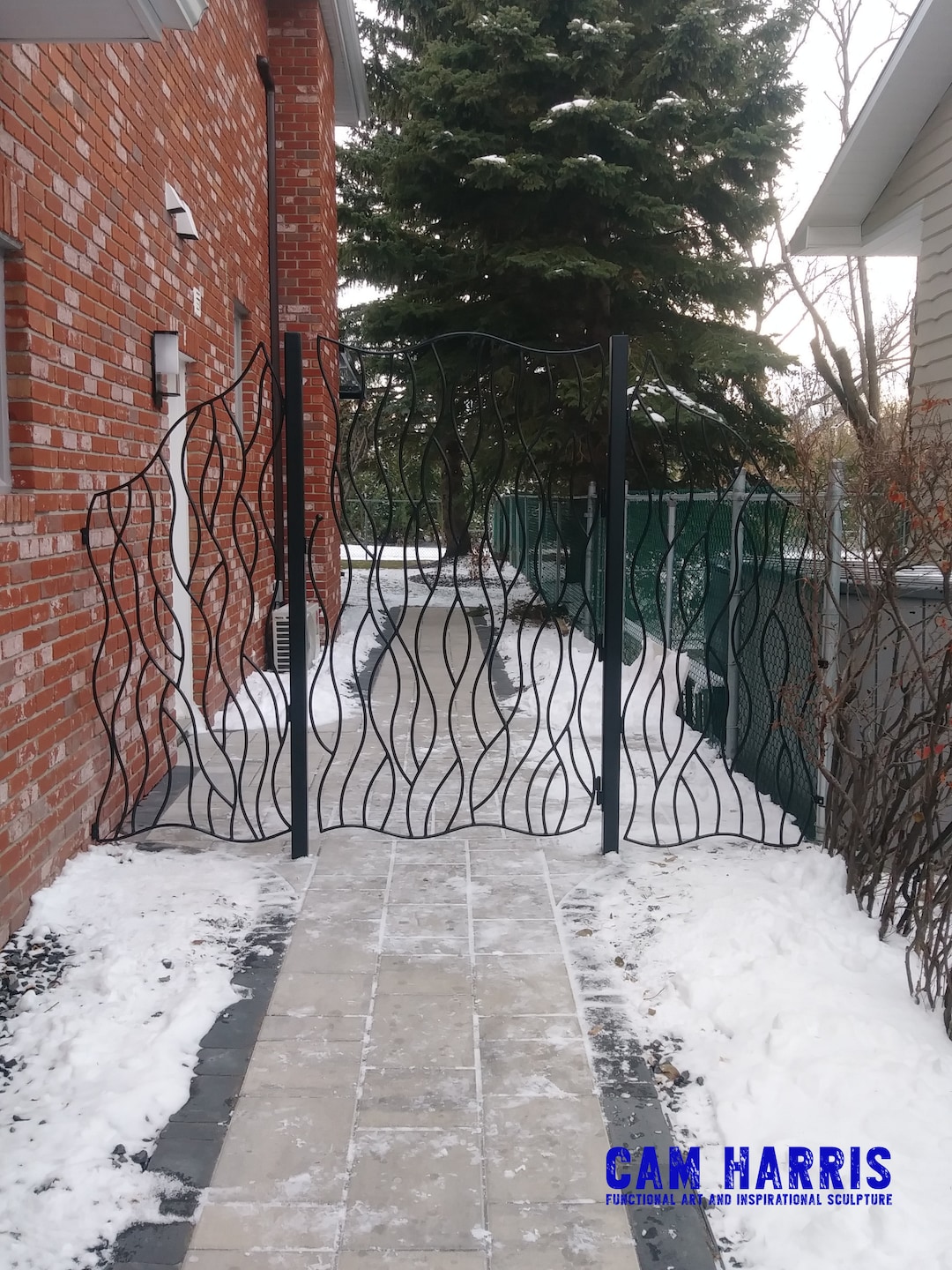Wrought Iron Gate and Fence BENT Design | Iron Gate | Steel Gate and ...