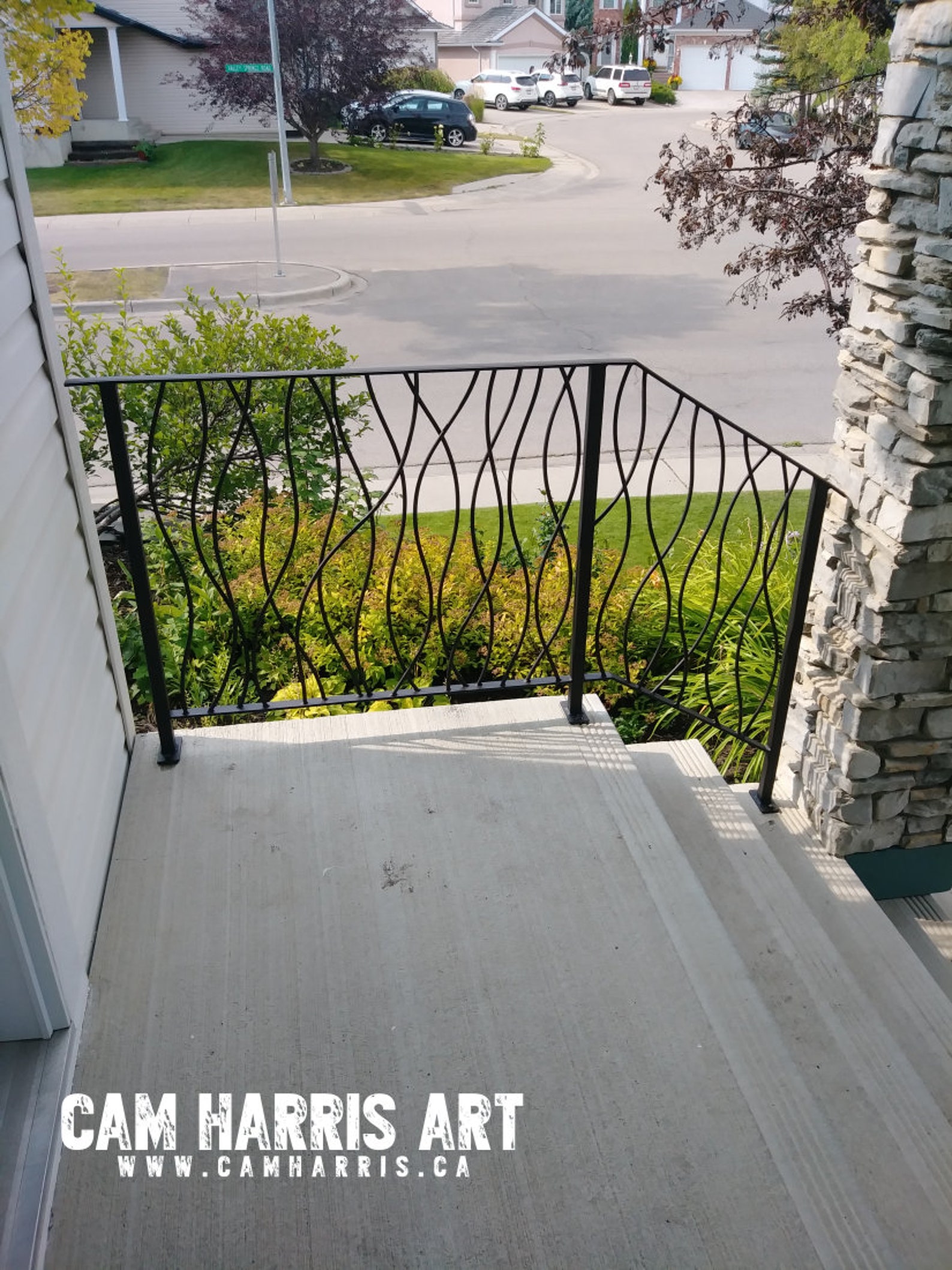 Wrought Iron Railing Entwined Design Metal Stair Railing - Etsy