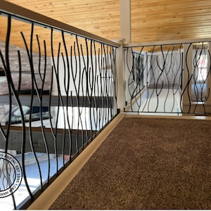 Twigs Design Wrought Iron Railing | Tree Branch Railing | Metal Stair ...