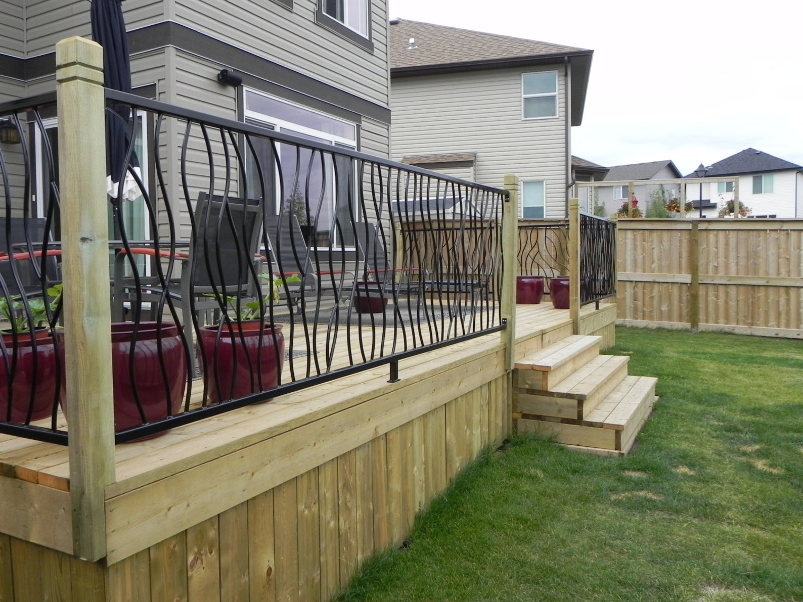 Deck Railing Custom Railing Metal Deck Railing Wrought Iron Railing in ...