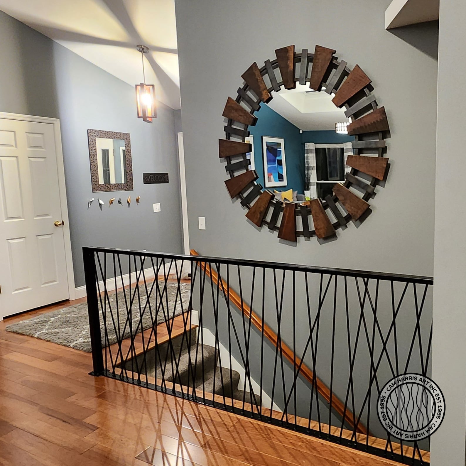 Modern Iron Railing Sticks Design | Metal Stair Railing | Custom Iron ...