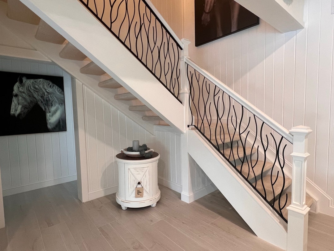 Twigs Design Wrought Iron Railing | Tree Branch Railing | Metal Stair ...