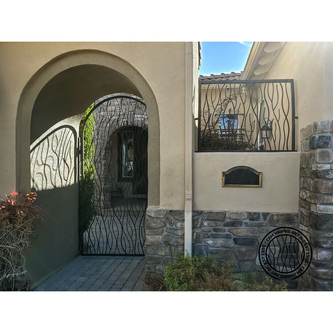 Wrought Iron Gate Twigs Design | Iron Gate | Tree Branch Metal Gate ...