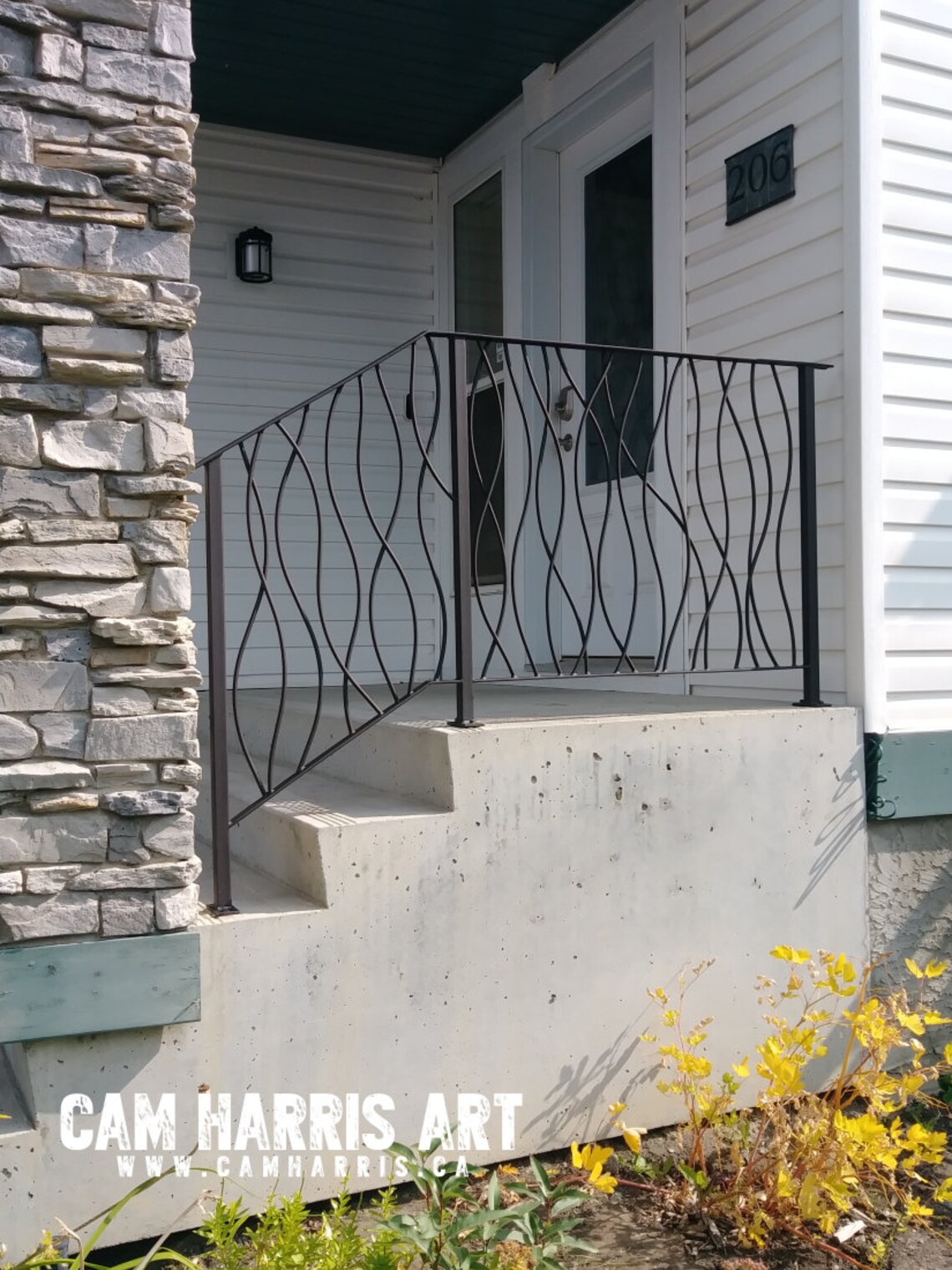 Wrought Iron Railing Entwined Design Metal Stair Railing - Etsy