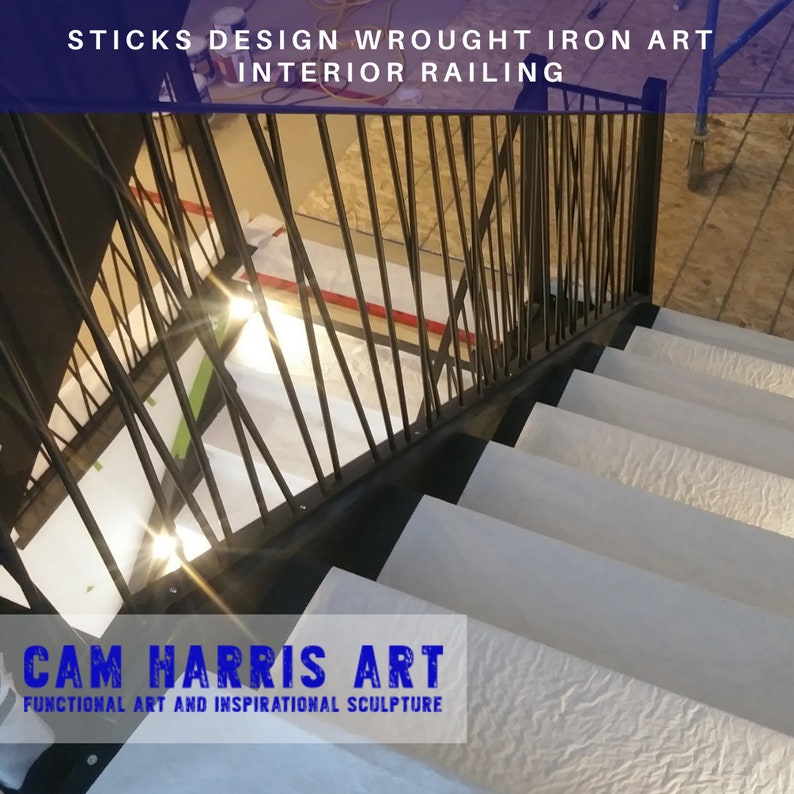 Wrought Iron Railing Sticks Design Metal Stair Railing - Etsy