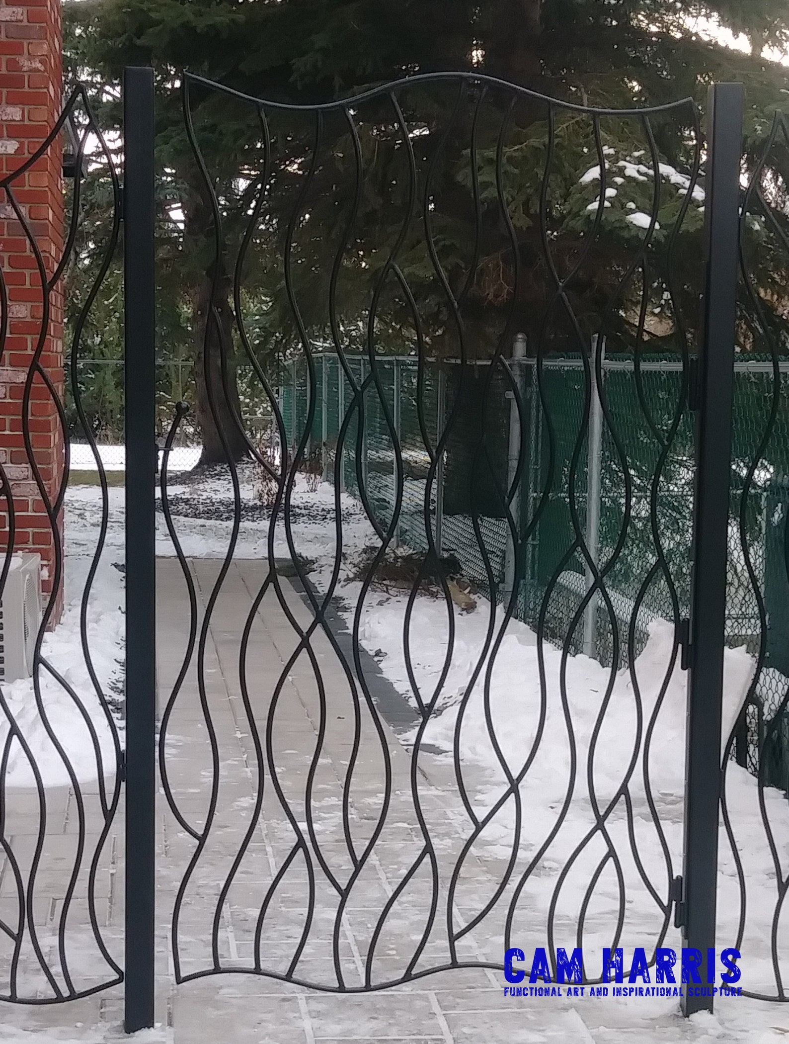 Wrought Iron Gate and Fence BENT Design | Iron Gate | Steel Gate and ...