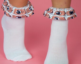 White ruffle socks | Etsy