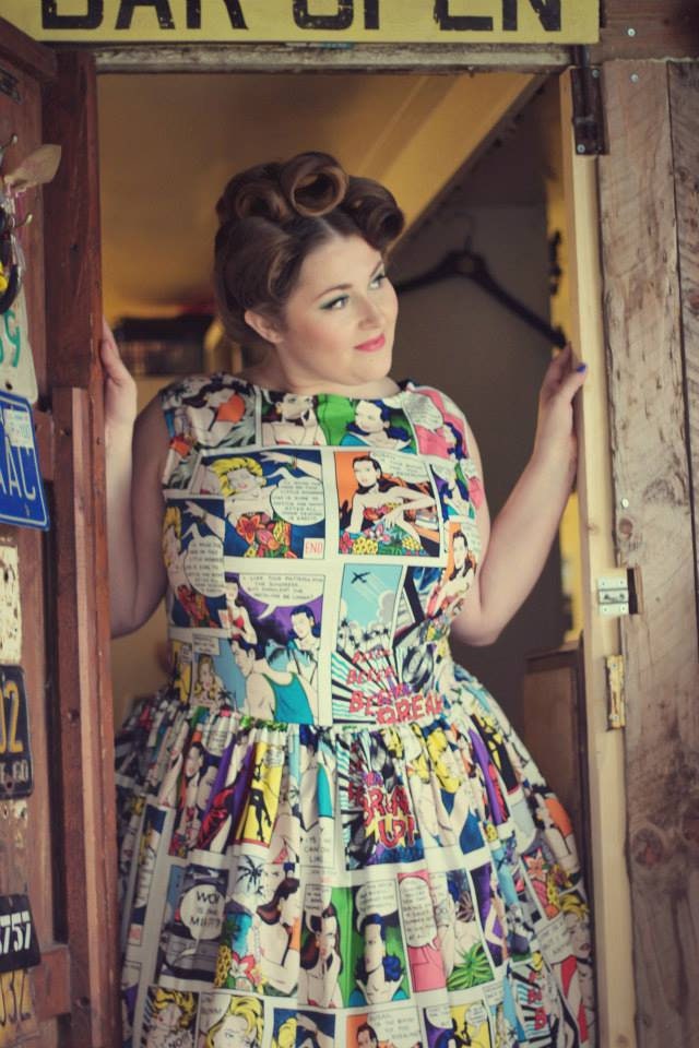 Carton Dress Comic Book Dress Rockabilly Dress Rockabilly | Etsy