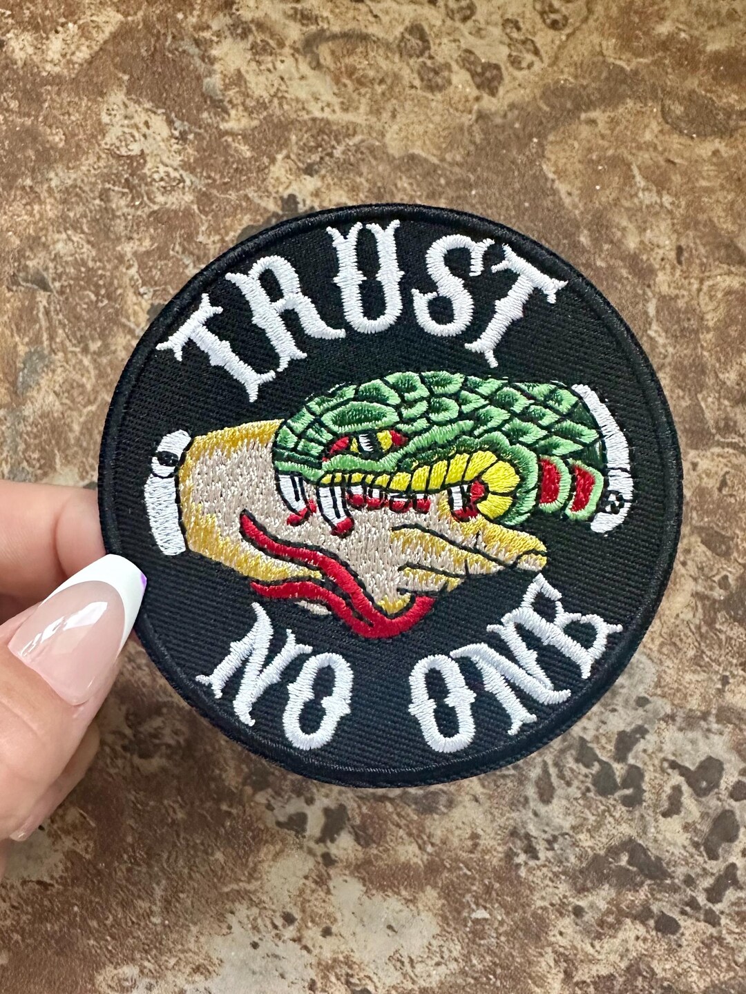 Trust No One Embroidered Iron-on Patch - Etsy