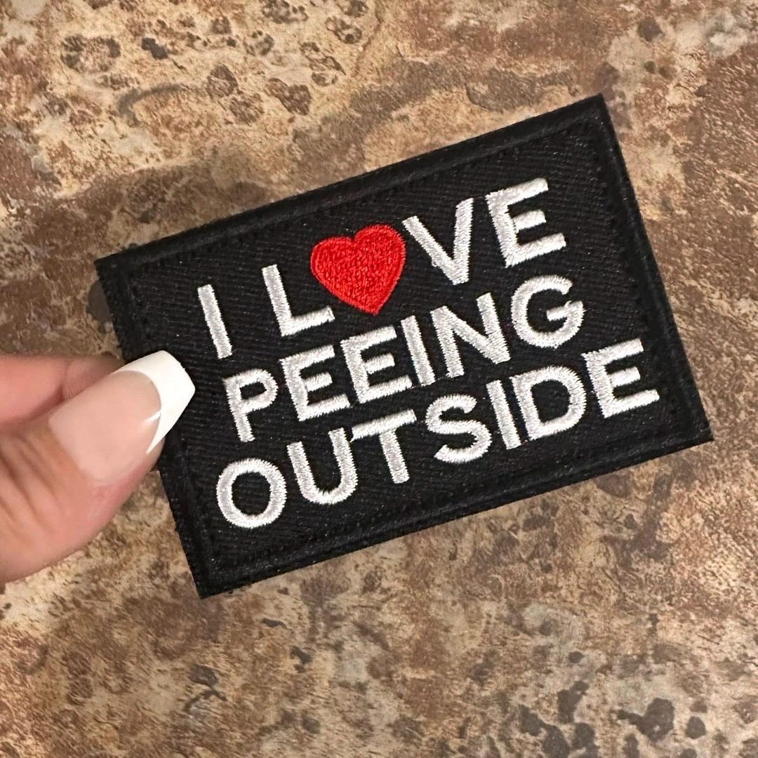 I Love Peeing Outside Hook and Loop Patch - Etsy