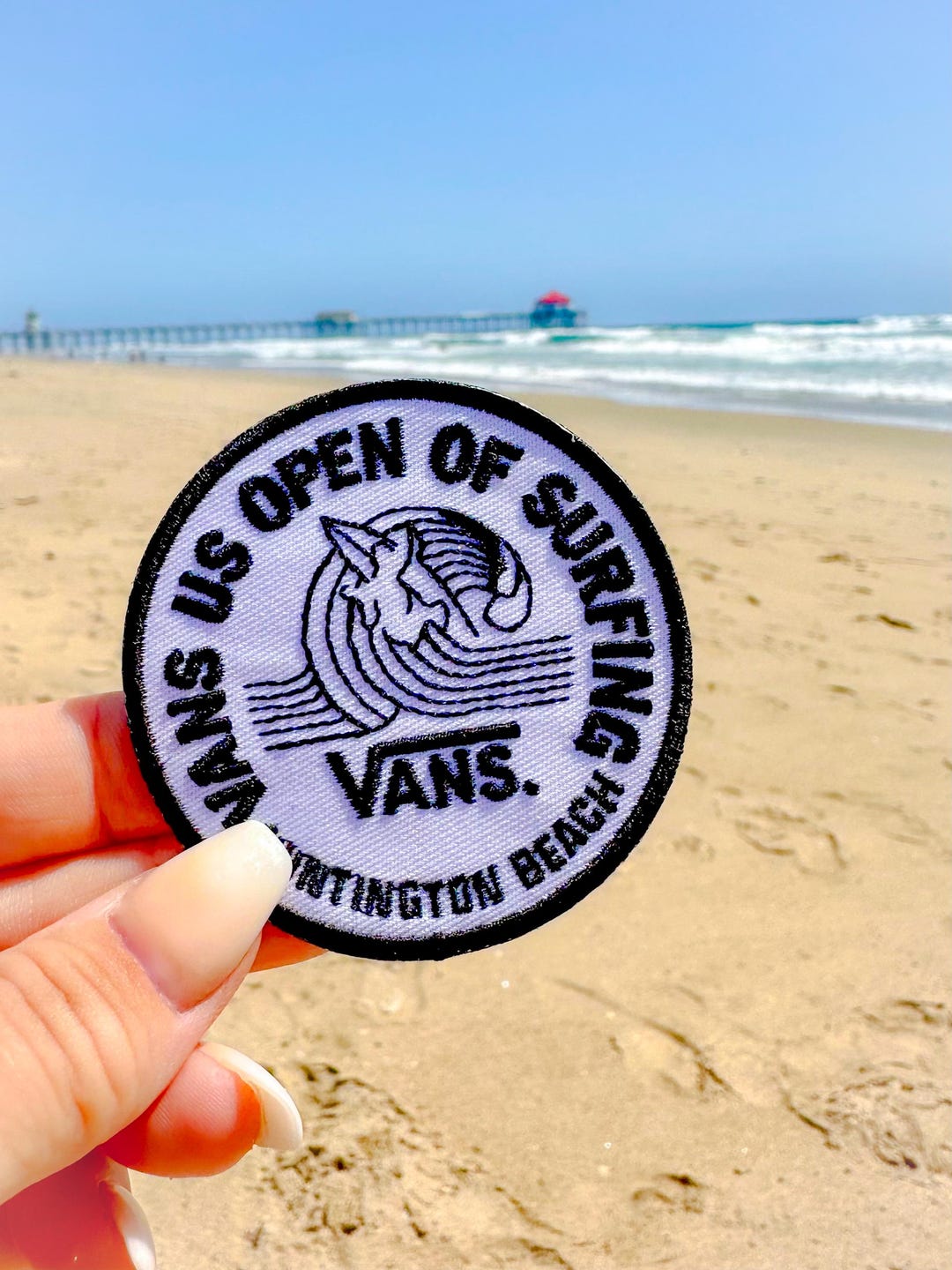Huntington Beach US Open of Surfing Patch White & Black - Etsy