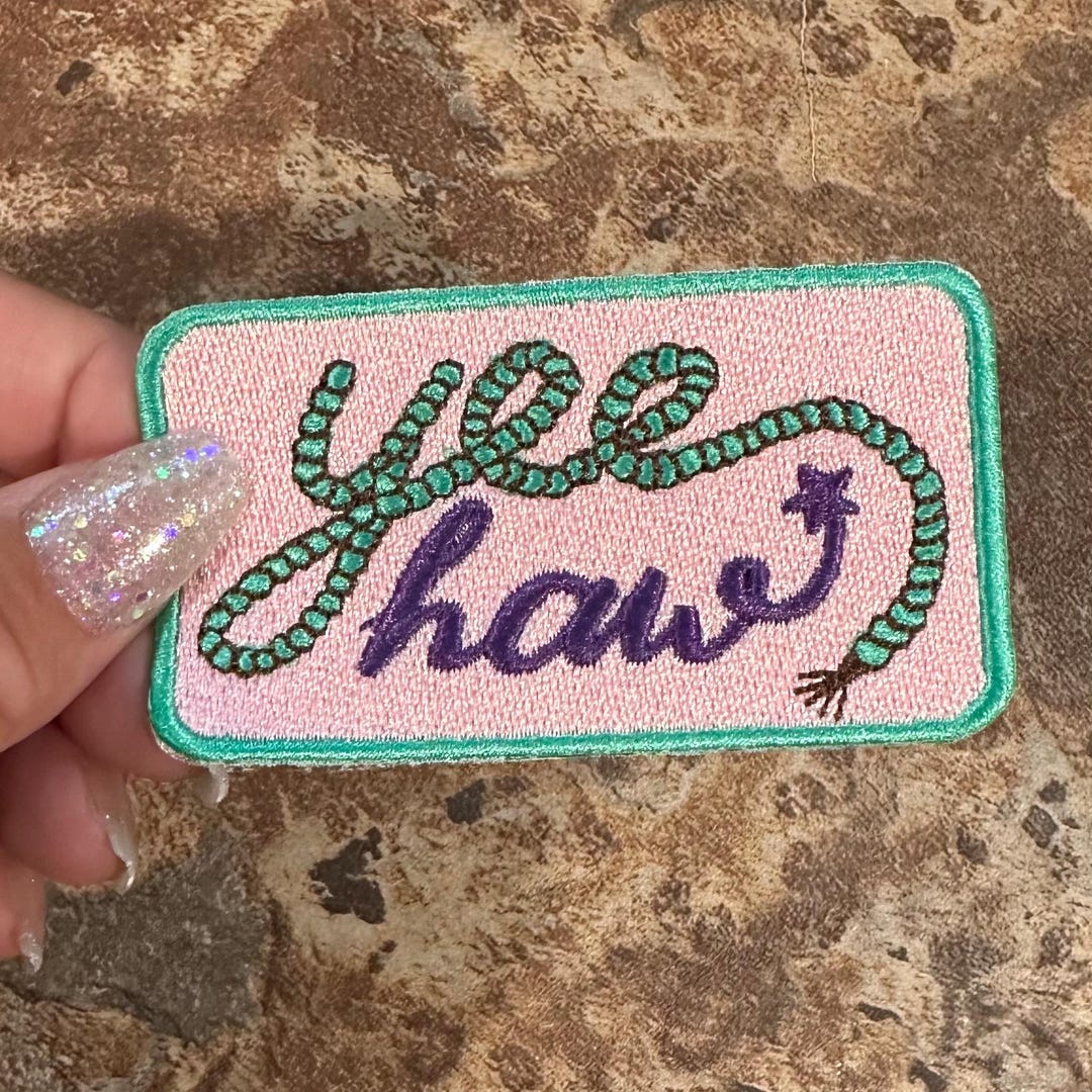 Yee Haw Embroidered Patch Iron-on - Etsy