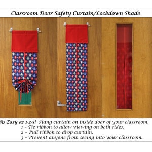 Robots--classroom Door Safety Curtain--fan-out Shade - Etsy