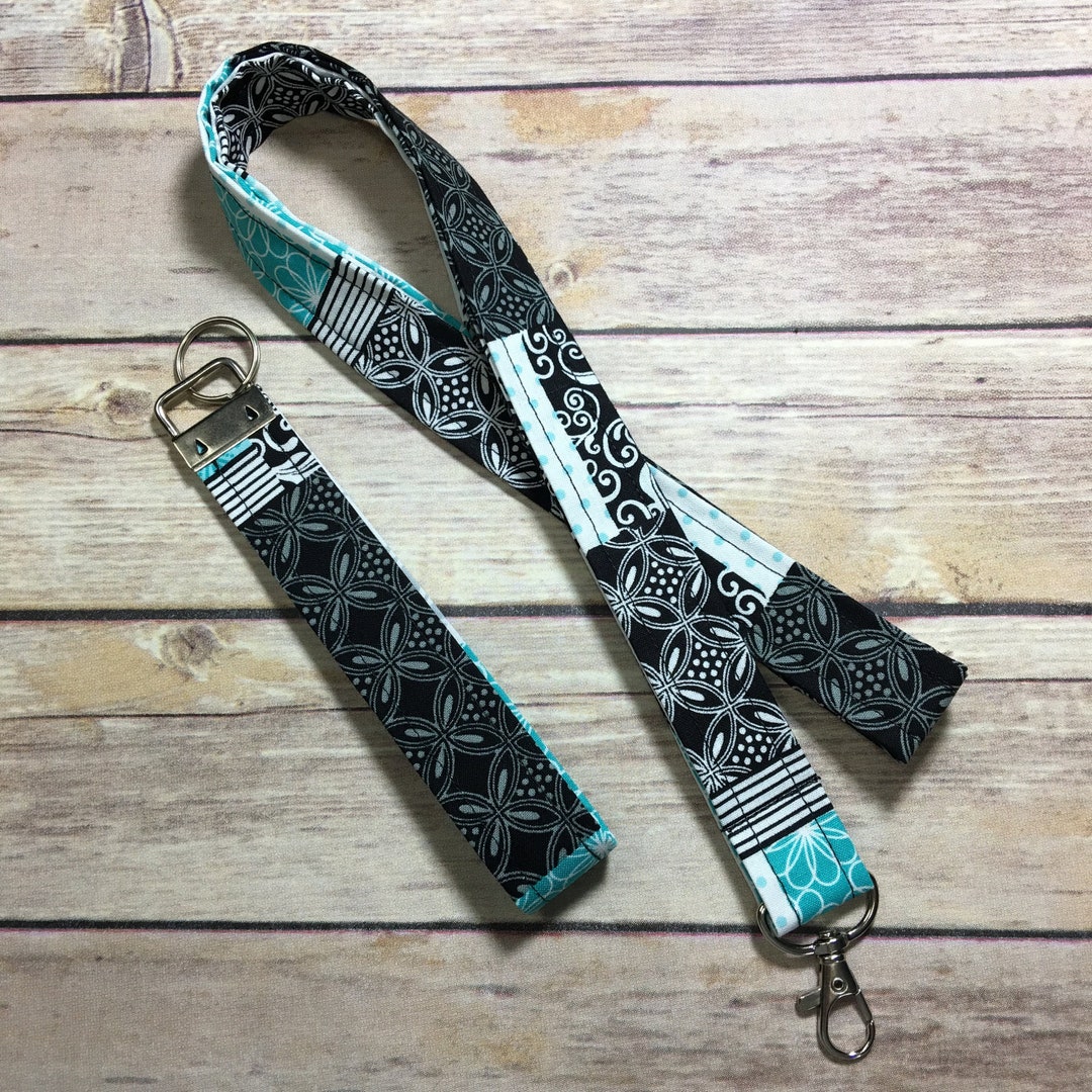Lanyard Key Fob Patchwork - Etsy
