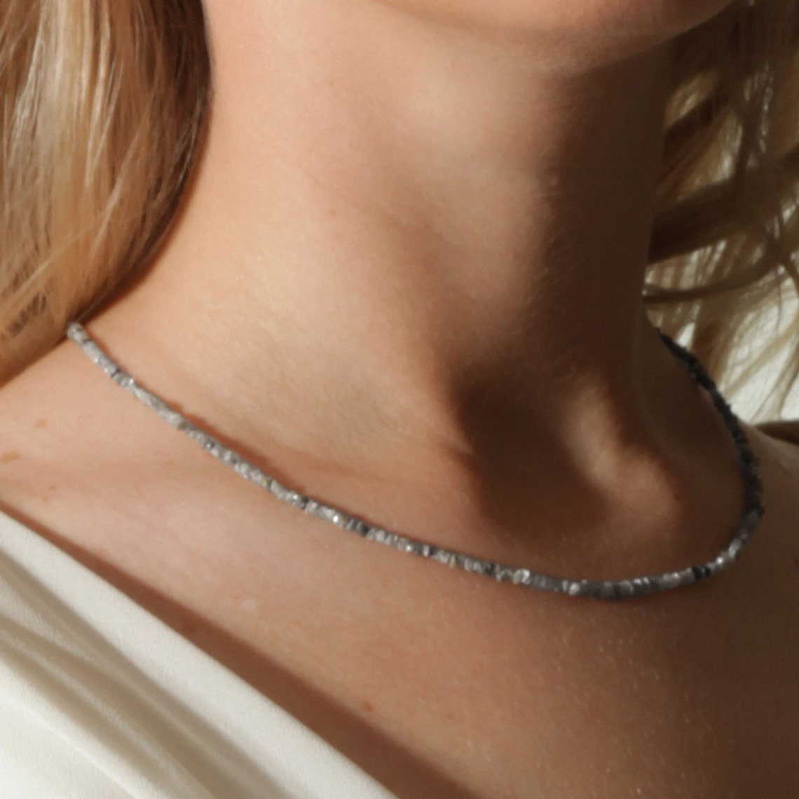 Diamond Chain diamond Rock Made of Grey Rough - Etsy