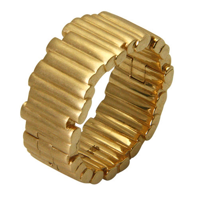 Unfolding Gold Ring bamboo yellow Gold 585, 14K Arthrosis Ring to ...