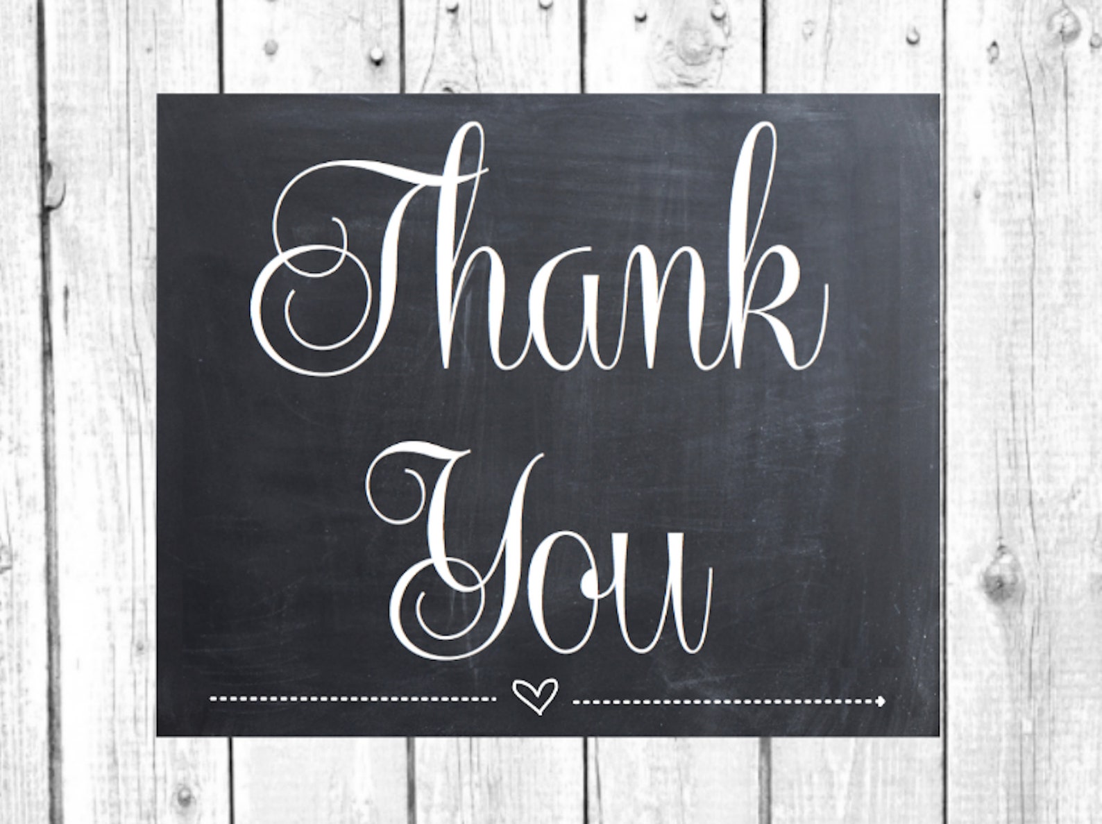 Printable Thank You Sign for Parties and Photo Props Rustic | Etsy